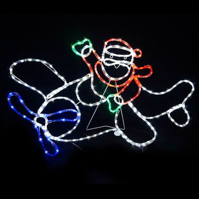 Buy Christmas LED Ropelight Santa Airplane | Grays Australia