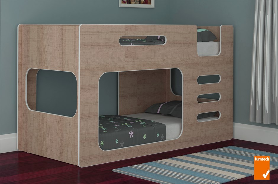 Z3 Low Line Single Bunk Bed Classic Oak