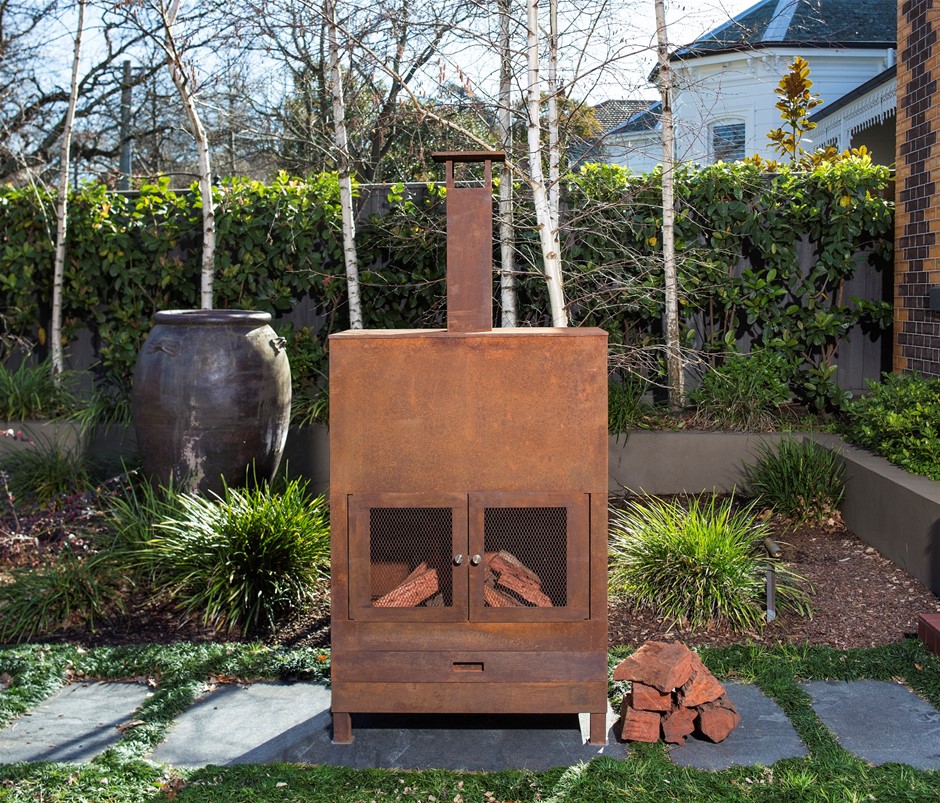 Buy NEW Excalibur Outdoor Rusted-Look Alfresco Heater Fireplace | Grays ...