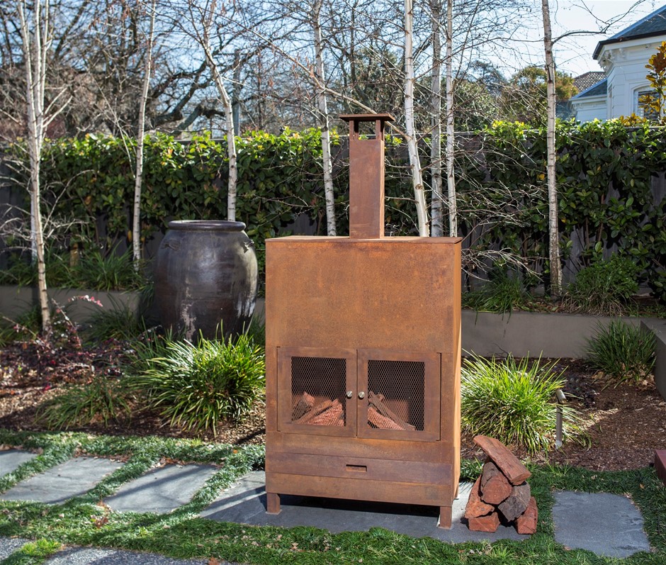 Buy NEW Excalibur Outdoor Rusted-Look Alfresco Heater Fireplace | Grays ...