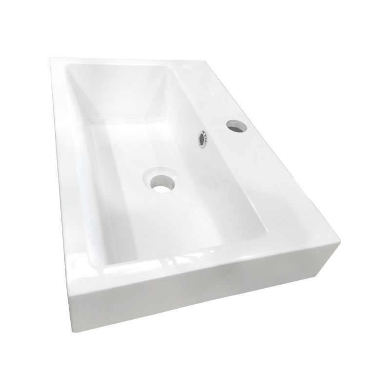 Buy 490 x 320 x 160mm Bathroom White Insert Basin With Tap Hole | Grays ...