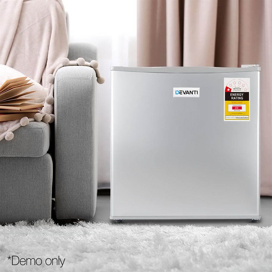 Buy Glacio 48L Portable Mini Bar Fridge - Silver | Grays Australia