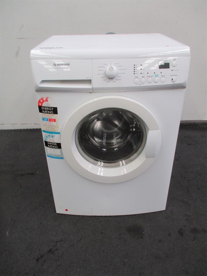Simpson 7kg Front Load Washing Machine (White) (SWF10732) Auction (0017 ...