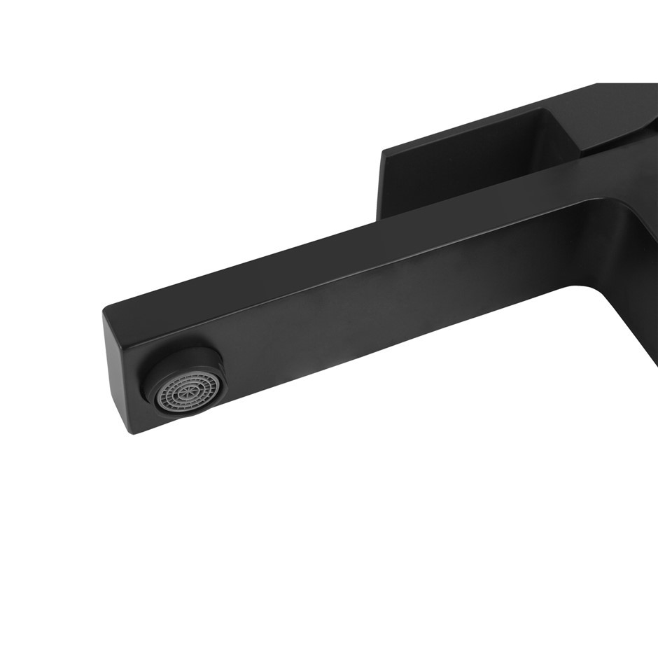 Buy Solid Brass Square Black Tall Basin Mixer Tap Vanity Tap Bench Top ...