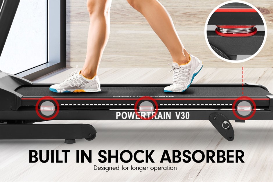 Buy Powertrain V30 Foldable Treadmill Manual Incline Home Gym Cardio ...