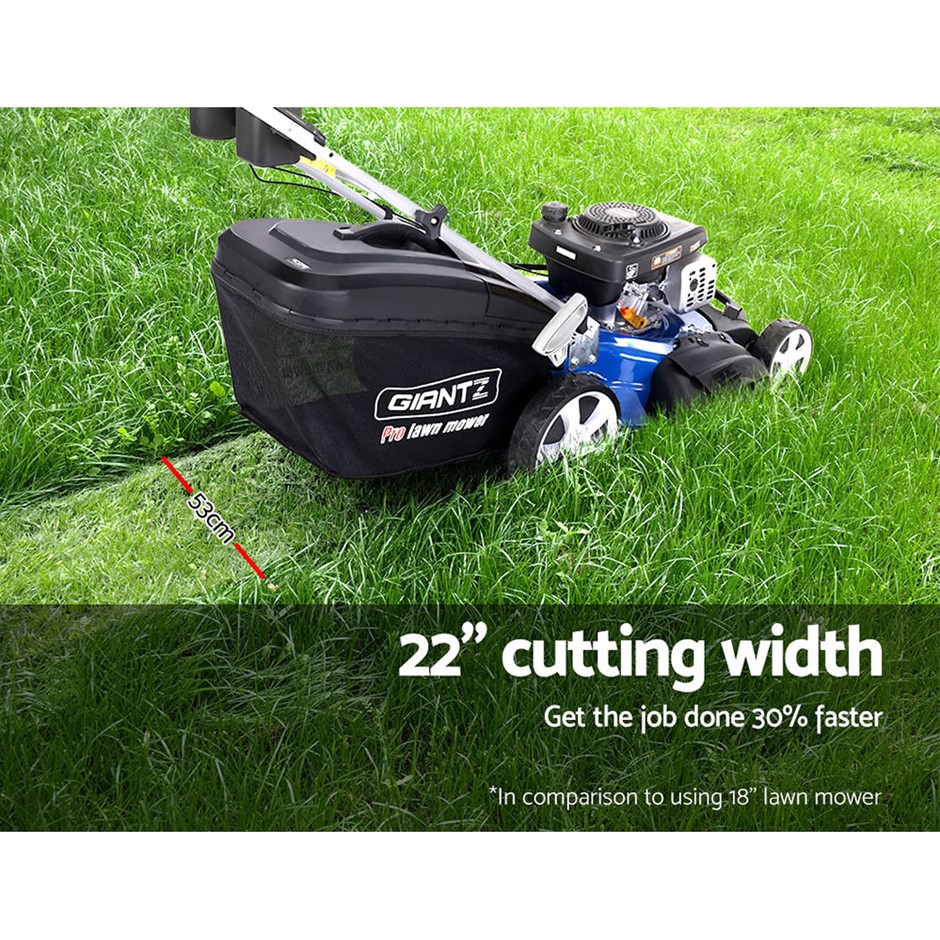 Buy Giantz Lawn Mower Self Propelled 22 220cc 4 Stroke Petrol Mower Grays Australia