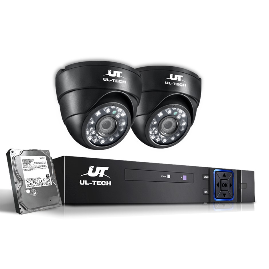 Buy UL Tech CCTV Security System 2TB 4CH DVR 1080P 2 Camera Sets ...
