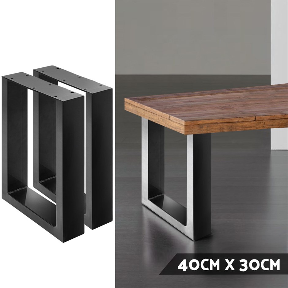 Buy 2x Coffee Dining Table Legs Steel Industrial Vintage Metal Box ...