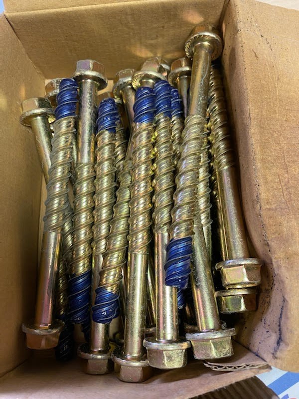 Qty 6 x Boxes Powers Fasteners Zinc Plated Blue Tip Anchor Screws 12 x ...