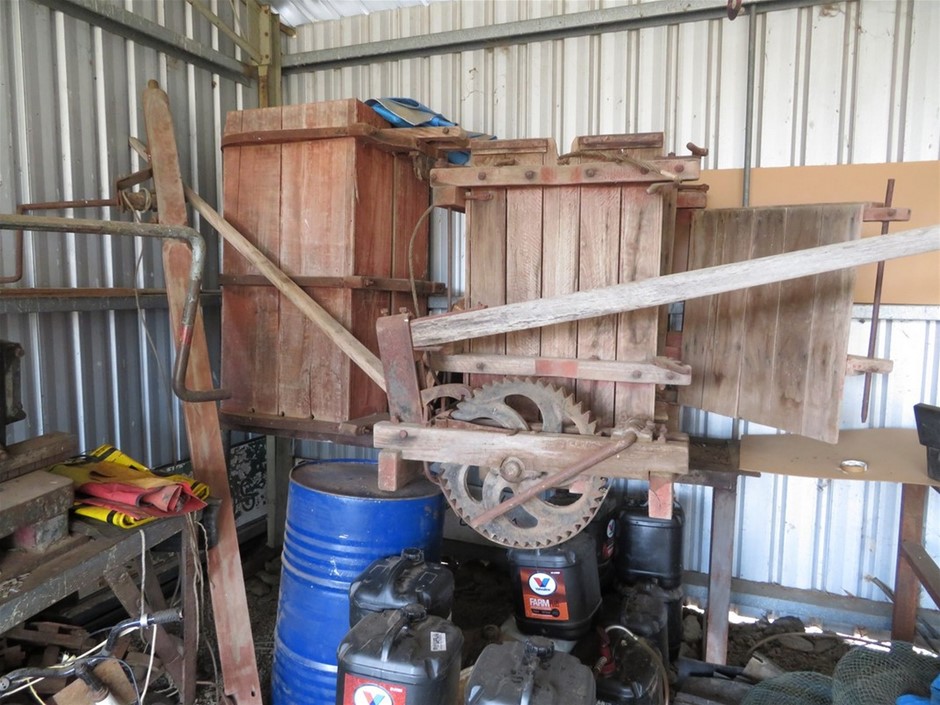 Wooden Wool Press Auction (0027-5043685) | Grays Australia