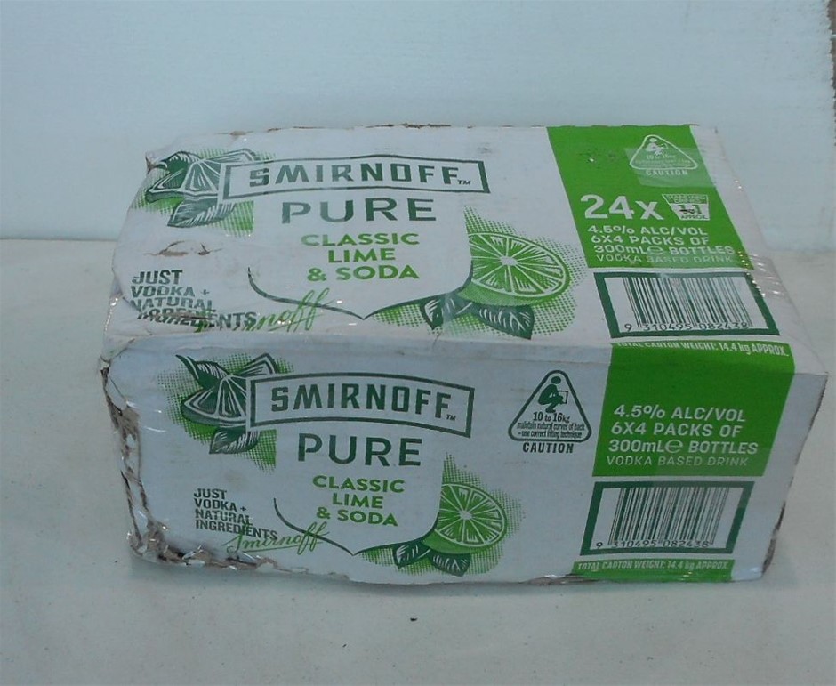 Case of Smirnoff PURE Vodka, Lime & Soda Auction (0026-2535311) | Grays ...