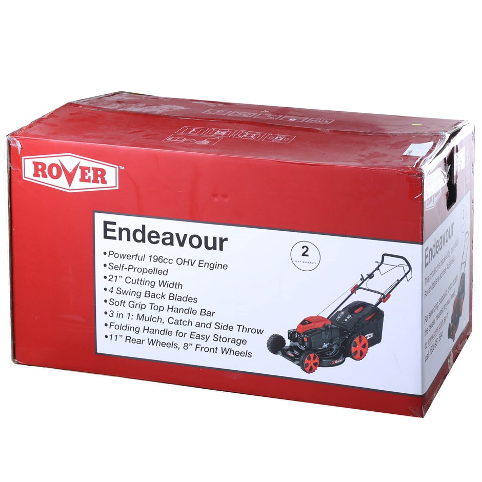 ROVER Endeavour Self Propelled Lawn Mower with 196cc OHV Engine, 53cm ...