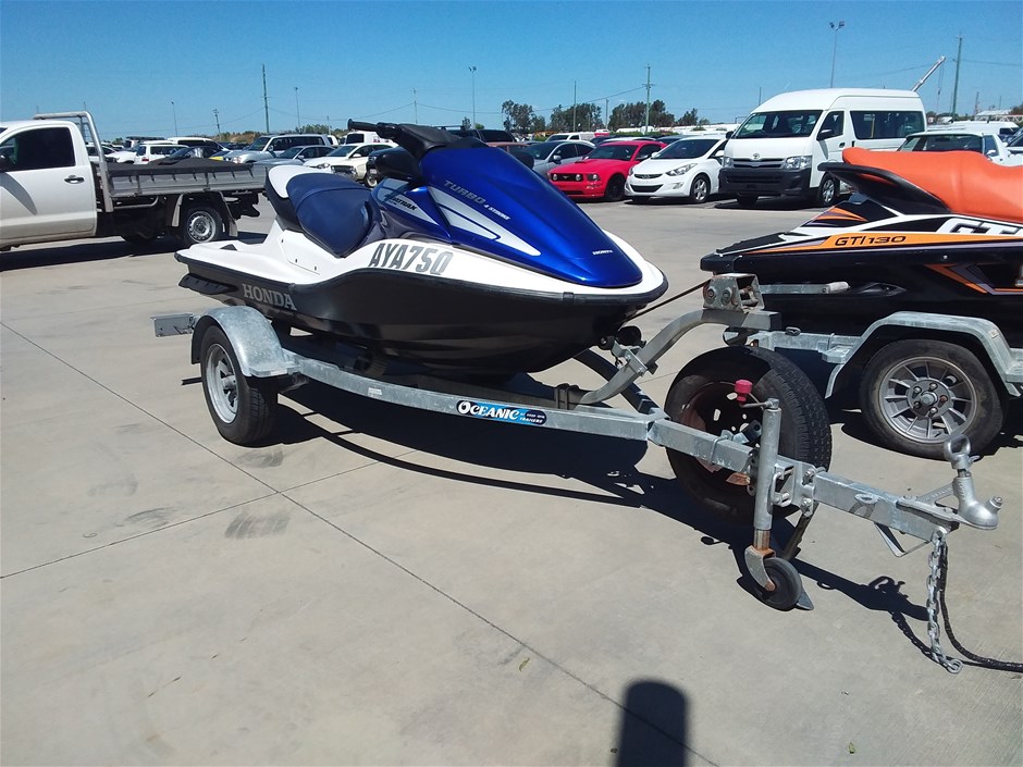 2005 Honda Aquatrax F-12X Turbo 4 Stroke 3 Seater 93 Hrs Jetski w/ Trailer Auction (0001 ...