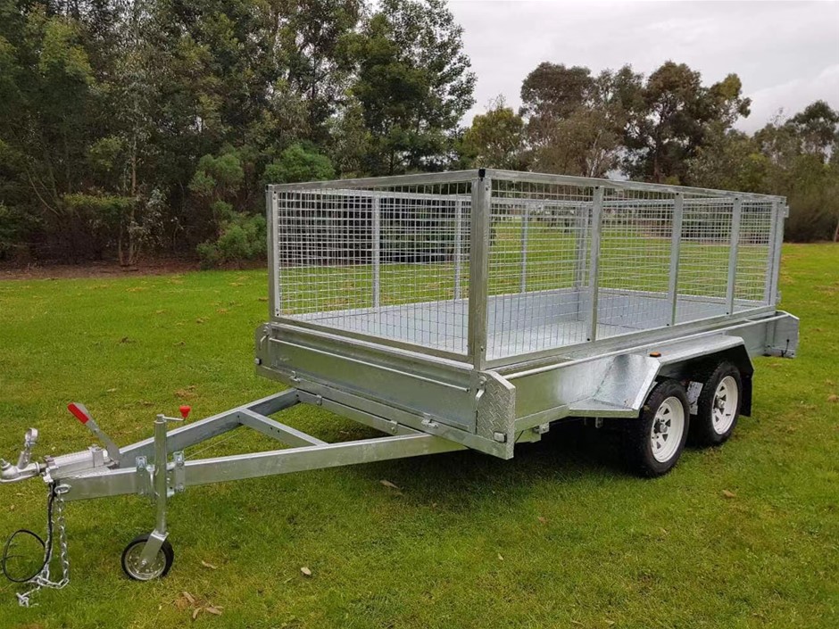 2021 Galvanised 12x6 Tandem Box Trailer with 600mm Cage Auction (0001 ...