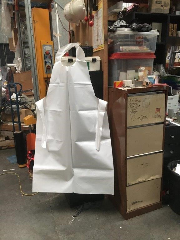 2 Packs Approx 16 Per Pack White Plastic Autopsy Disposable Aprons ...