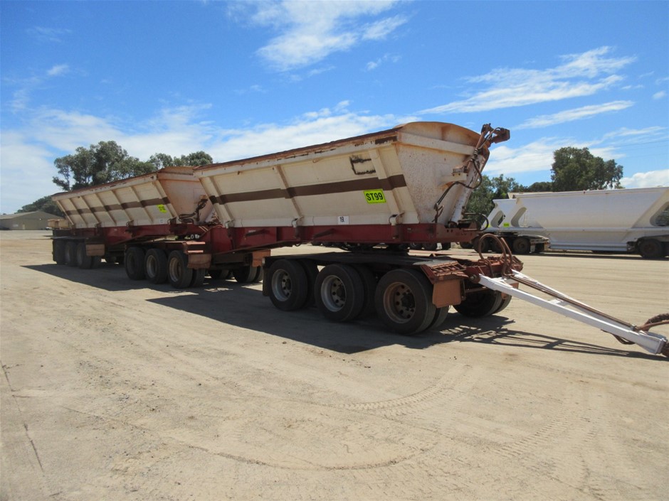 2013 Tristar 'A' & 'B' Side Tipper & Bailey Tri-Axle Dolly Combination ...