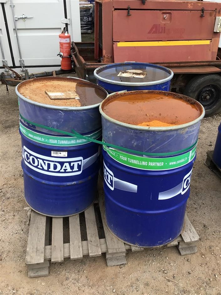 3 x drums Condat Tunnel Boring Machine Grease Auction (0021-3020692 ...