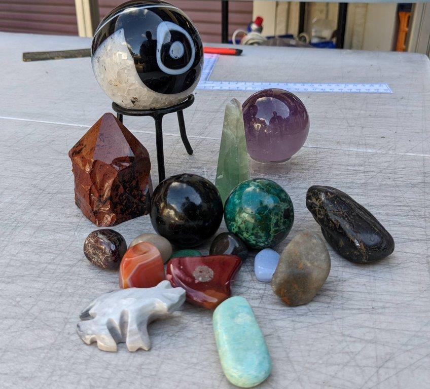 Collection of Rock/Crystal Samples Mineral Spheres - DELIVERY AVAILABLE ...