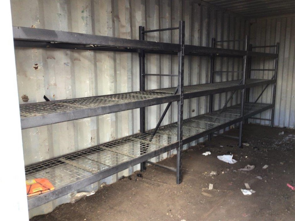 Quantity Steel Framed Demountable Shelving Mesh Shelf Panels Auction ...