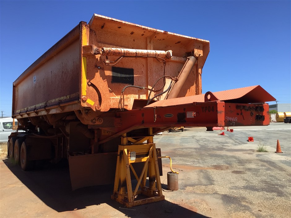 2004 Powertrans 3mtr Off-Road Triaxle Side Tipper Trailer Auction (0020 ...