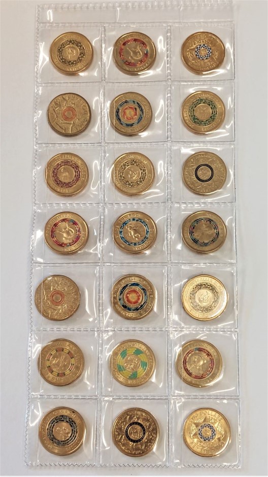 Commemorative $2 Coloured Coins in Sheet x 21 Auction (0035-2542231 ...