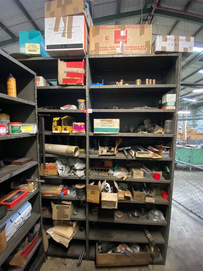 2 x Metal Shelve Units including Contents Auction (0101-5047969 ...