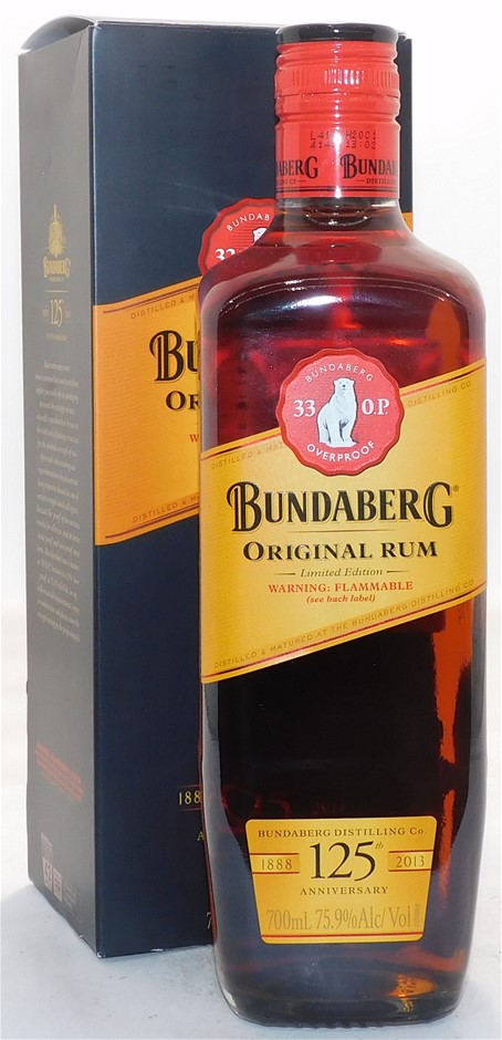 Bundaberg OP 125th Anniversary Rum (1x 700mL) Auction (0038-10708615 ...