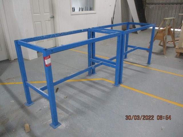 Pair Solid Steel Workbench Frames Auction (0014-3022059) | Grays Australia