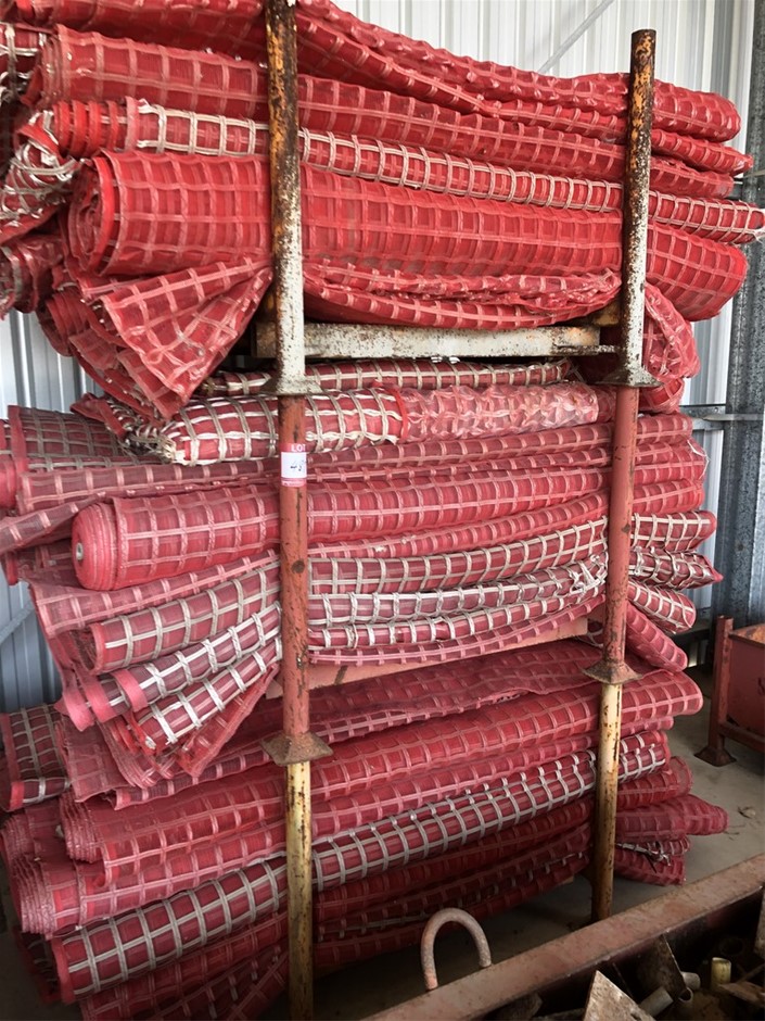 Qty 3 x Stillages of Red Unimesh 10m Rolls Auction (0487-7037977 ...