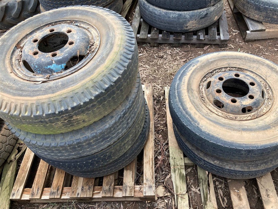 6x Steel 6 Stud Truck Rims Auction (0039-5048029) | Grays Australia