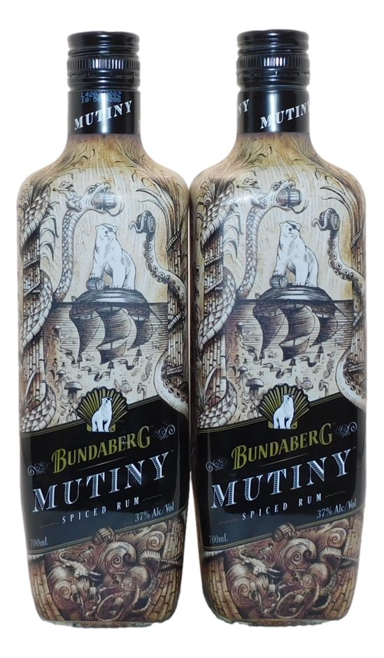 Bundaberg Mutiny Spiced Rum (2x 700mL) Auction (0041-10711311) | Grays ...