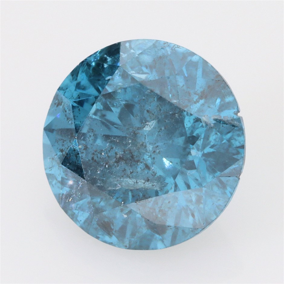 0.345ct Blue Diamond - Round Brilliant Cut Auction (0004-2545200 ...