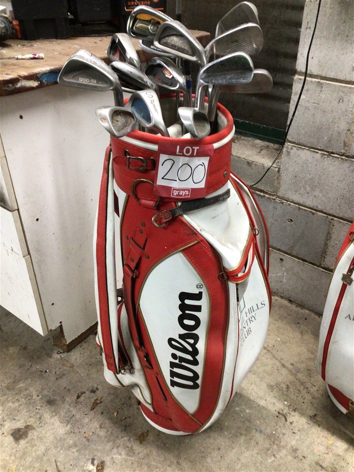 Wilson Golf Bag with Assorted Brand Clubs Auction (0200-7039911 ...