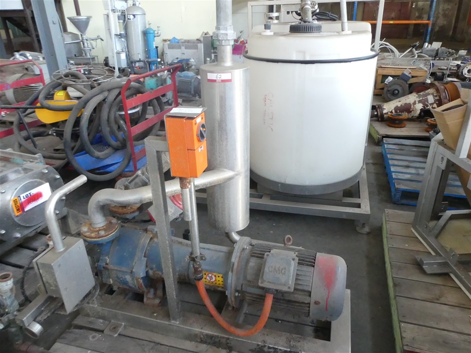 CMG Vacuum Pump on Stainless Steel Frame Auction (0062-3022615) | Grays ...