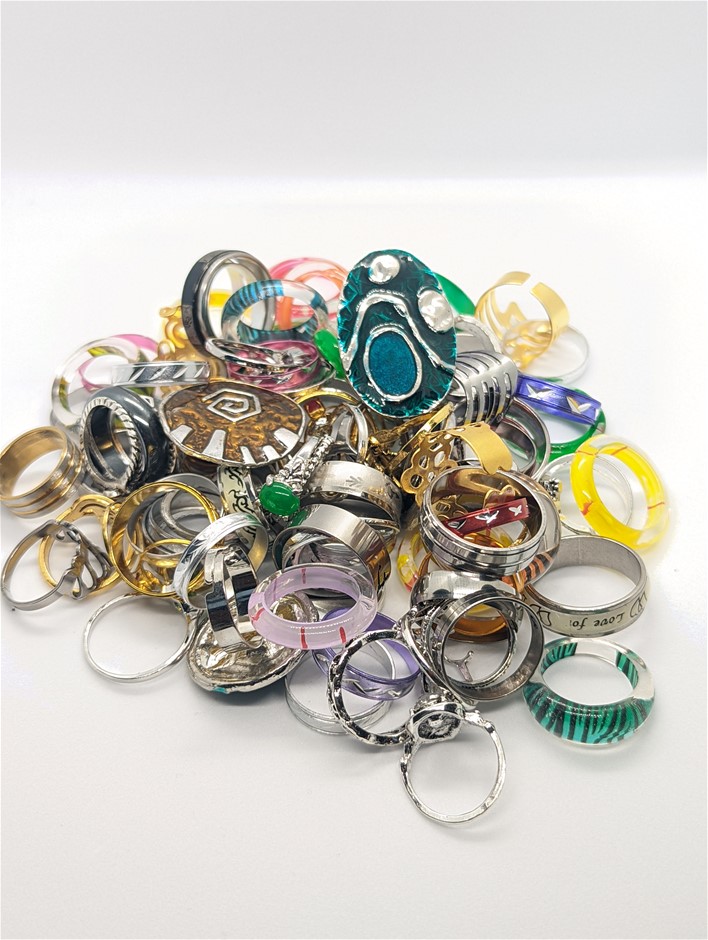 Bulk 100x assorted ring jewellery Auction (0001-2546197) | Grays Australia