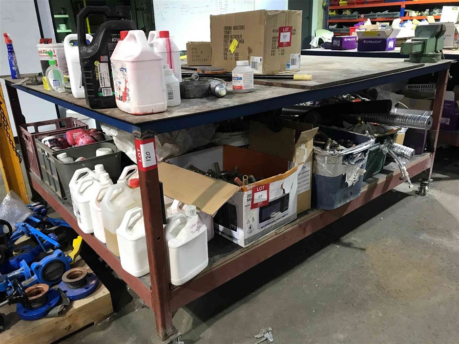 Steel Fabricated Work Bench Auction (0120-3022687) | Grays Australia