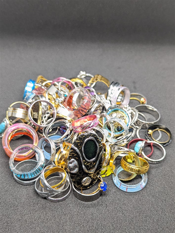 Bulk 100x assorted ring jewellery Auction (0001-2545190) | Grays Australia