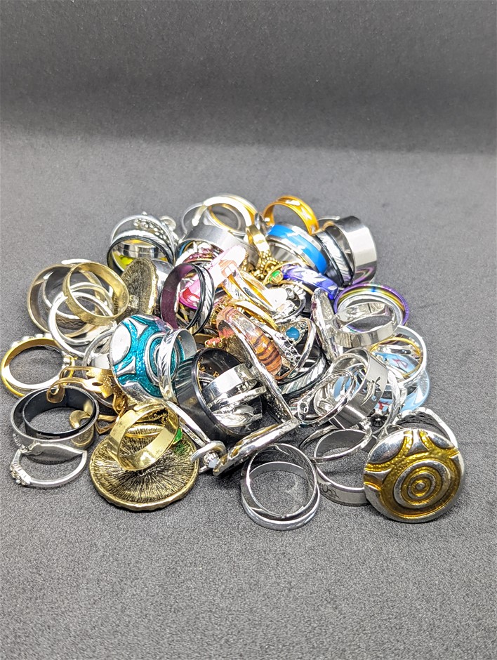 Bulk 100x assorted ring jewellery Auction (0001-2546978) | Grays Australia