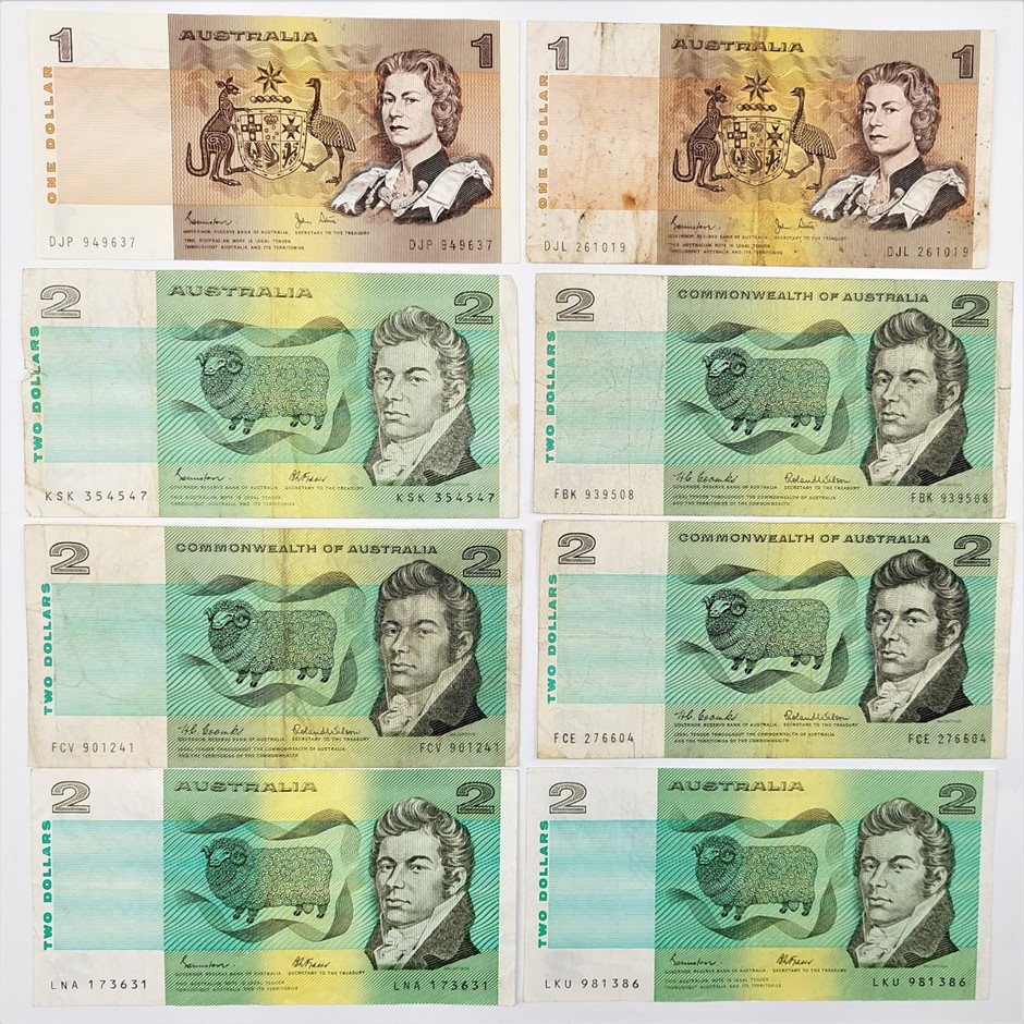 Decimal Paper $1 & $2 Banknotes Auction (0056-2545204) | Grays Australia