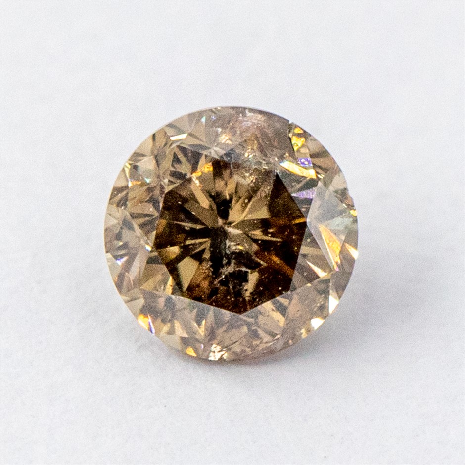 30 Point Loose Untreated Supersized Champagne Diamond Auction (0004 ...