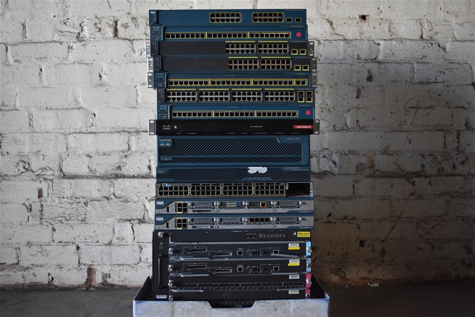 Pallet of CISCO Network Switches and other Devices Auction (0021 ...