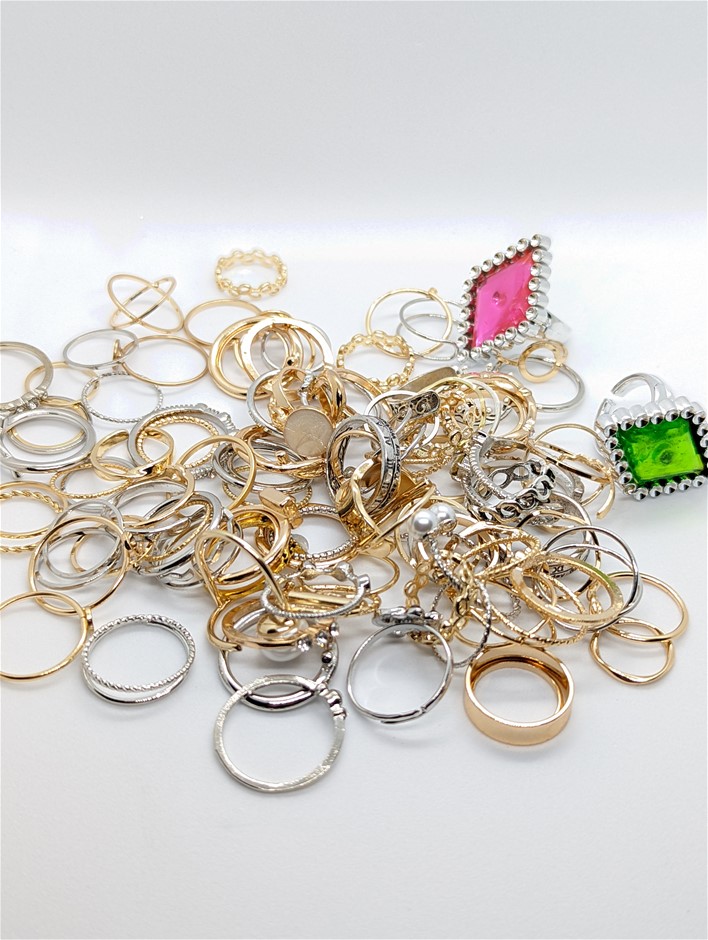 Bulk 100x assorted ring jewellery Auction (0001-2545728) | Grays Australia