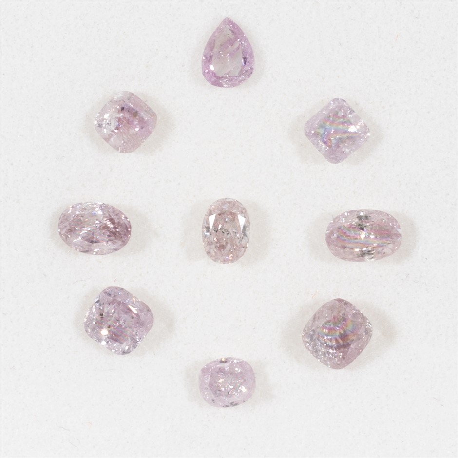 1.00ct 9-Piece Loose Pink Diamond Arrangement Auction (0001-2547205 ...