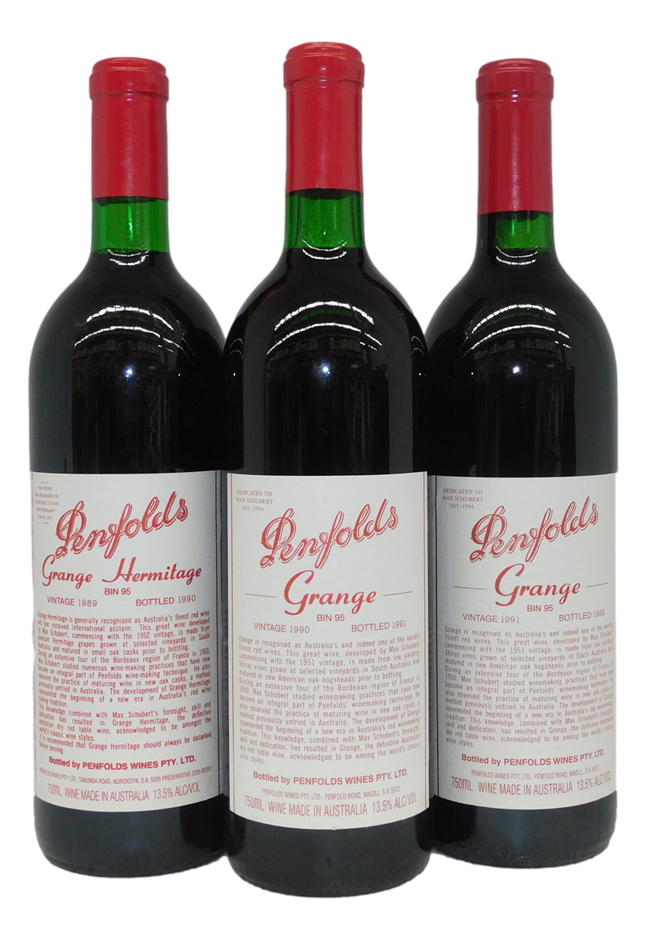 Vertical Pack of Penfolds Bin 95 Grange (3x 750mL) Auction (0006 ...