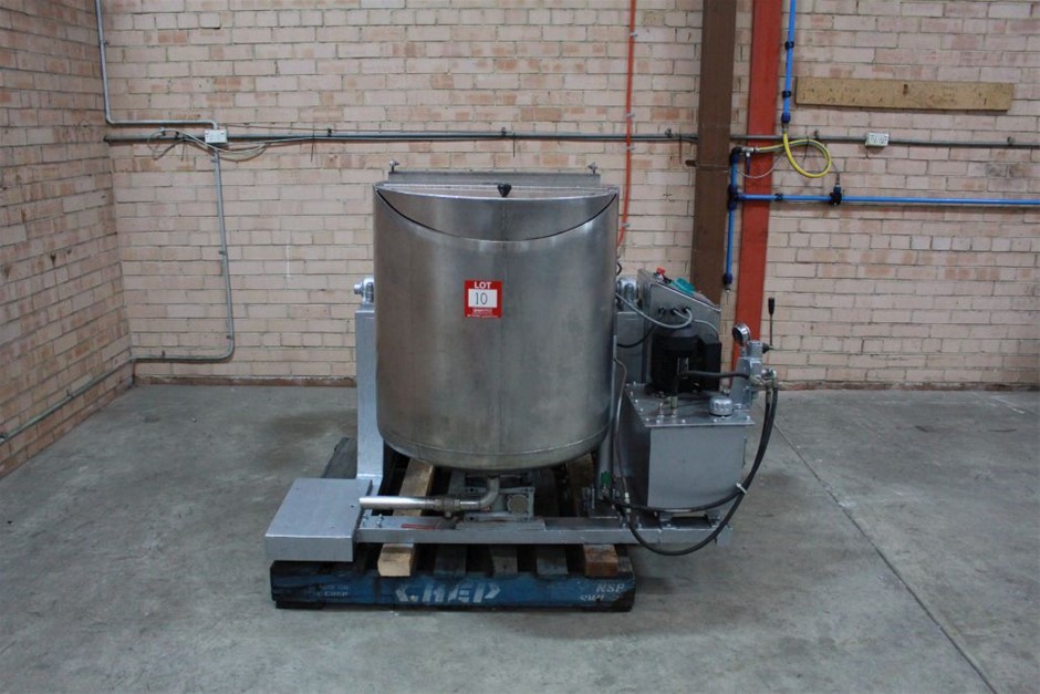 High Speed Stainless Steel Mixing and Tilting Tank Auction (0010 ...
