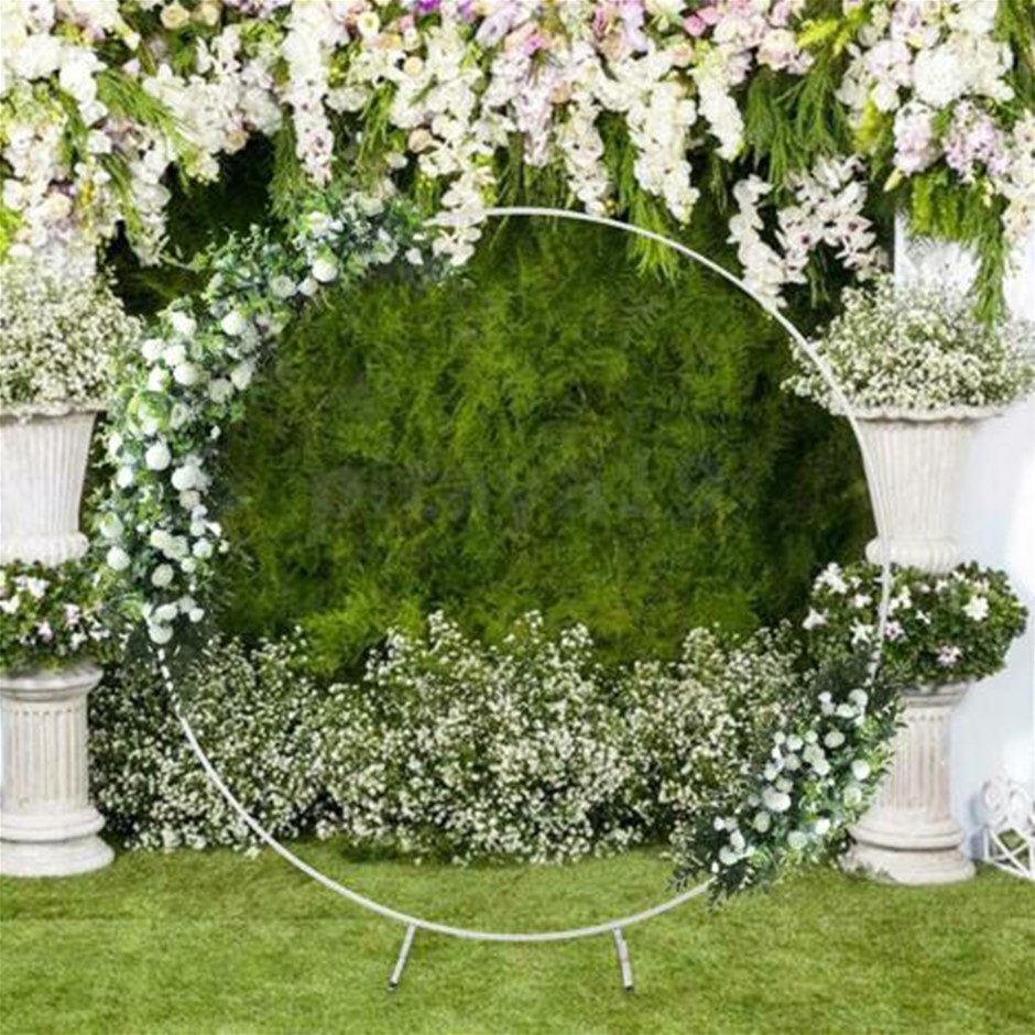 Buy 2M Wedding Hoop Round Circle Backdrop Flower Display Stand Frame ...
