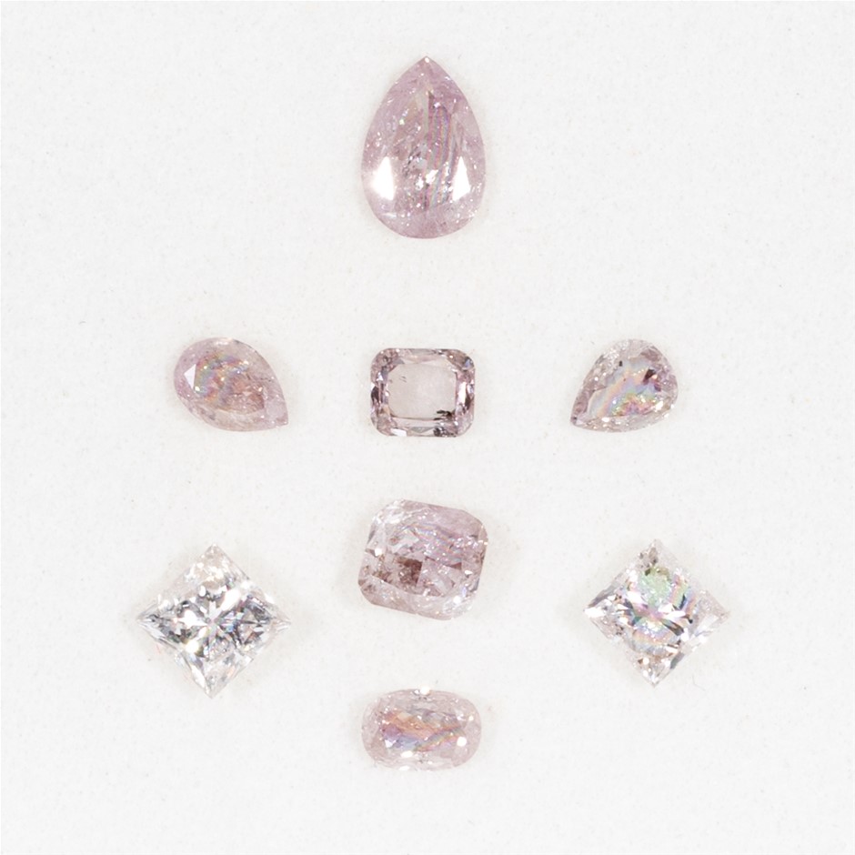 1.01ct 8-Piece Loose Pink Diamond Arrangement Auction (0001-2548479 ...