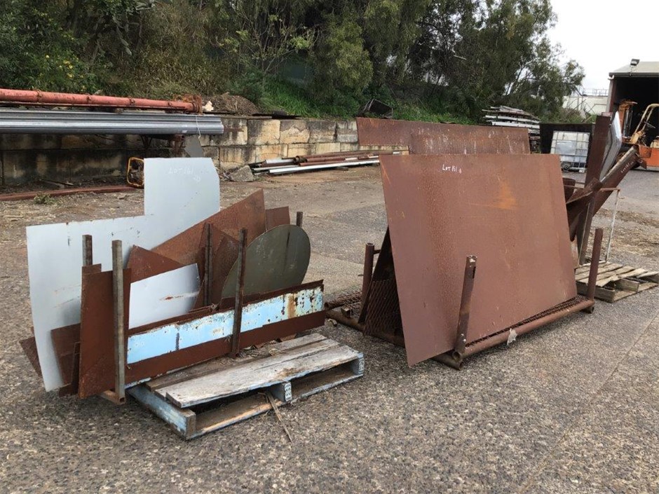 Qty Various Steel Sheets and Pipes Scrap in Stillages Auction (0039 ...