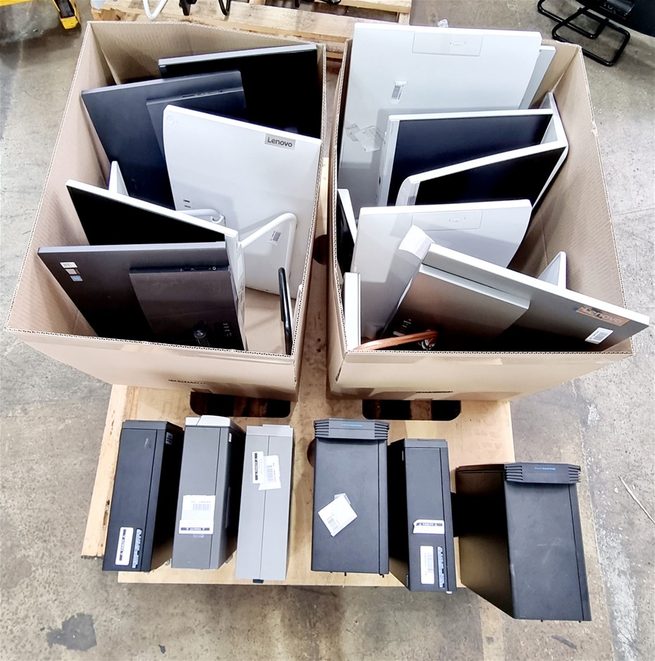 Pallet of Assorted USED/UNTESTED Lenovo Desktop PC`s Auction (0001 ...