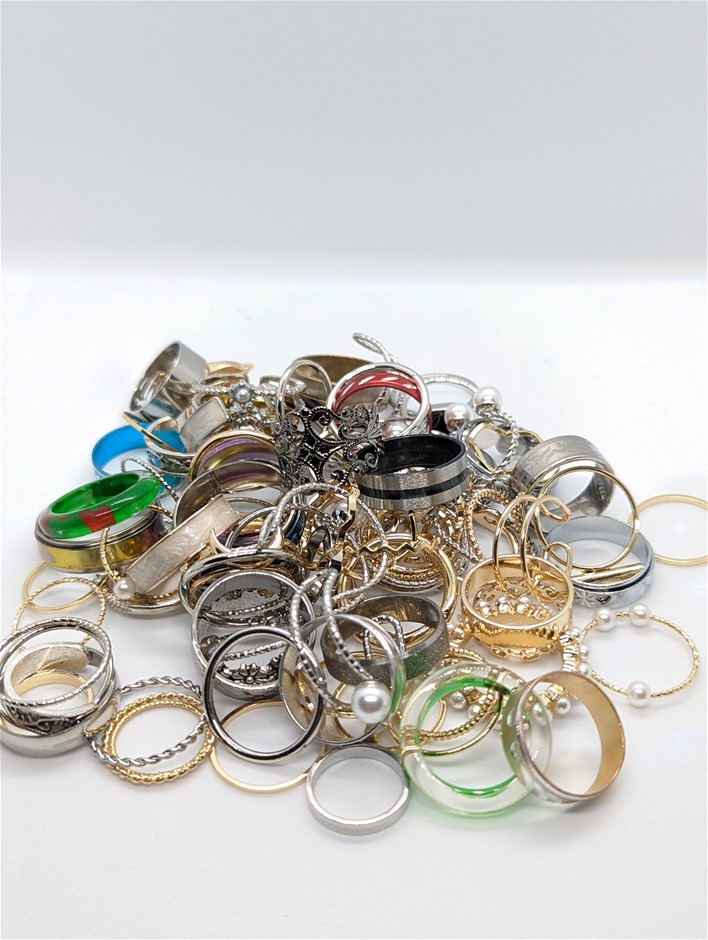 Bulk 100x assorted ring jewellery Auction (0001-2547041) | Grays Australia